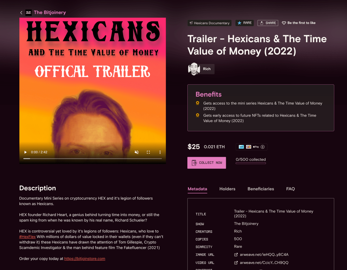 Trailer Token for Hexicans & The Time Value of Money (2022) – Bitjoin ...